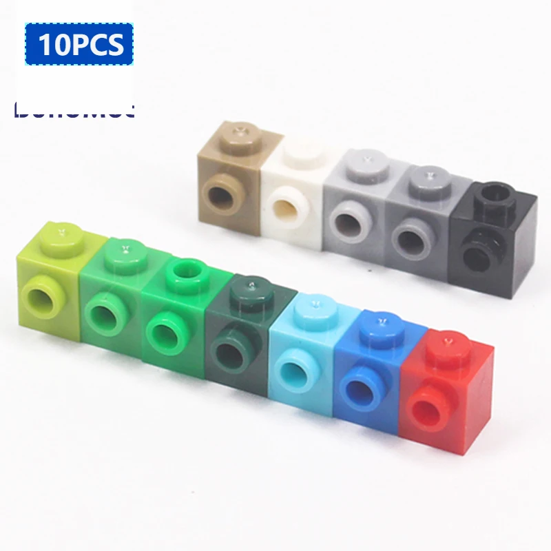 10PCS MOC 87087 1x1 Block DIY Building Blocks with Bumps Compatible ...