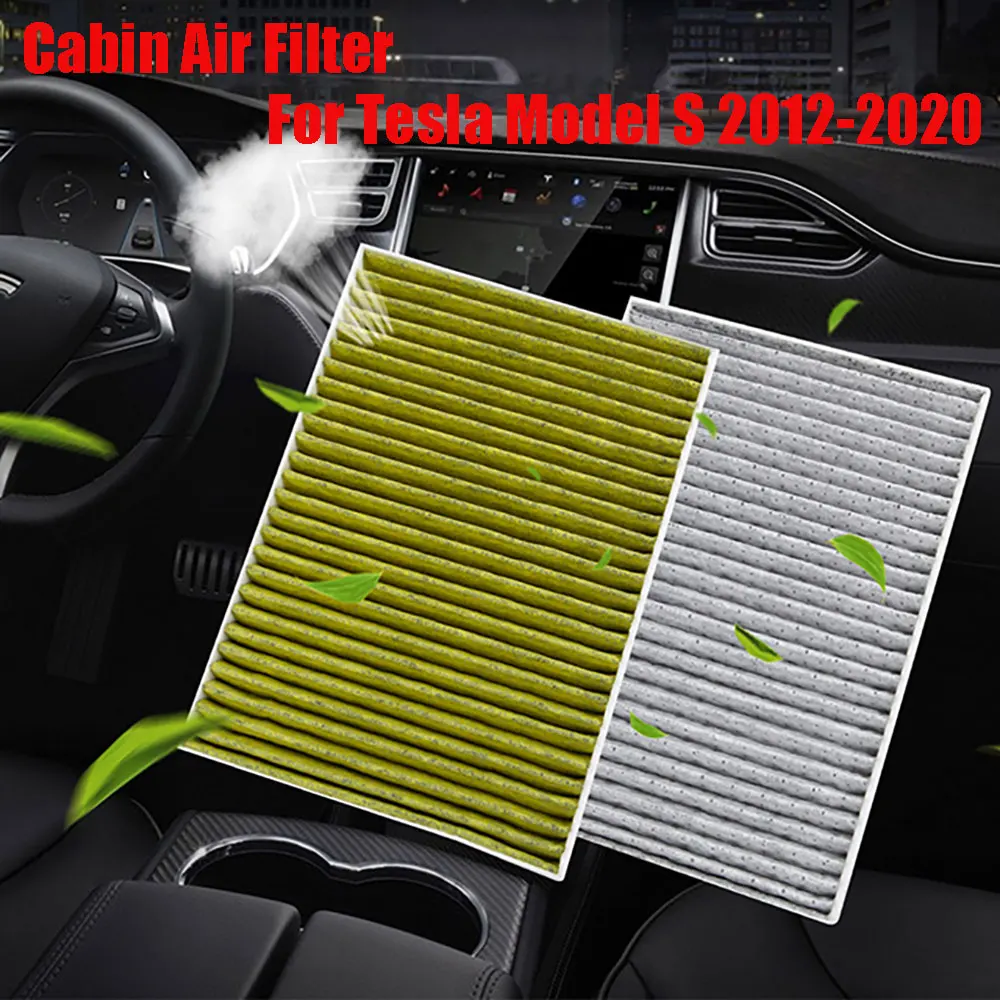 For Tesla Model S 2012-2020 Carbon Air conditioner filter replacement ...