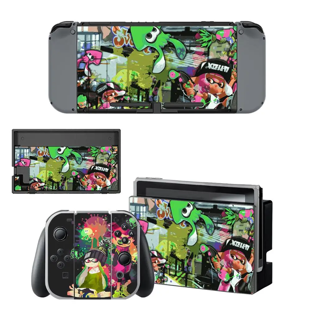 Splatoon Skin Sticker for Nintendo Switch Console Joy-Con Dock Set ...