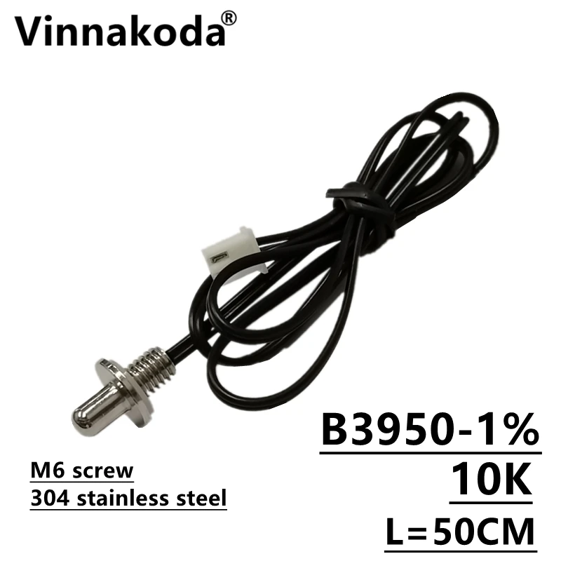 M6 Thread Temperature Sensor 304 Stainless Steel Probe 10k B3950 Ntc ...