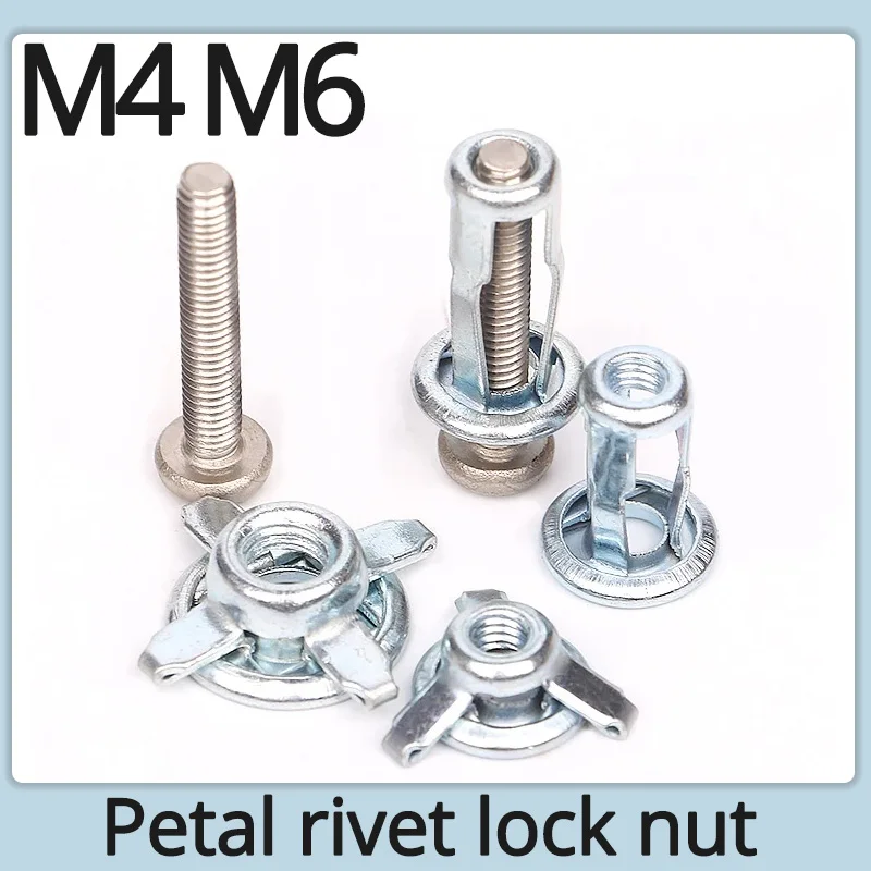 M4 M5 M6 Petal Rivets Lock Nut 304 Stainless Steel Bolt Hollow Iron ...