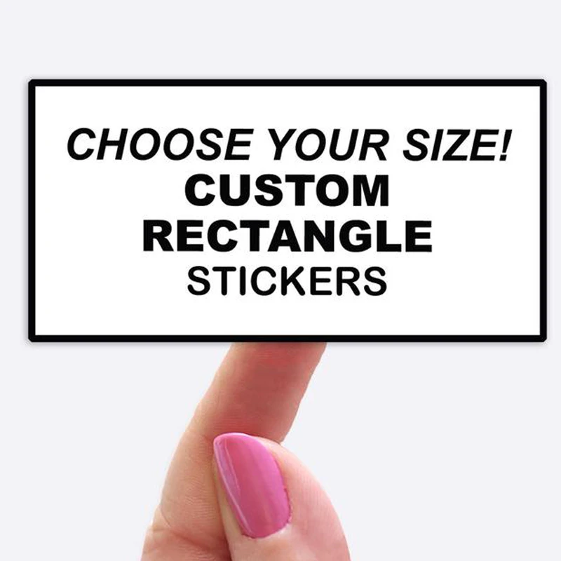 Custom Rectangle Stickers Custom Labels Rectangle Labels Person Clear ...