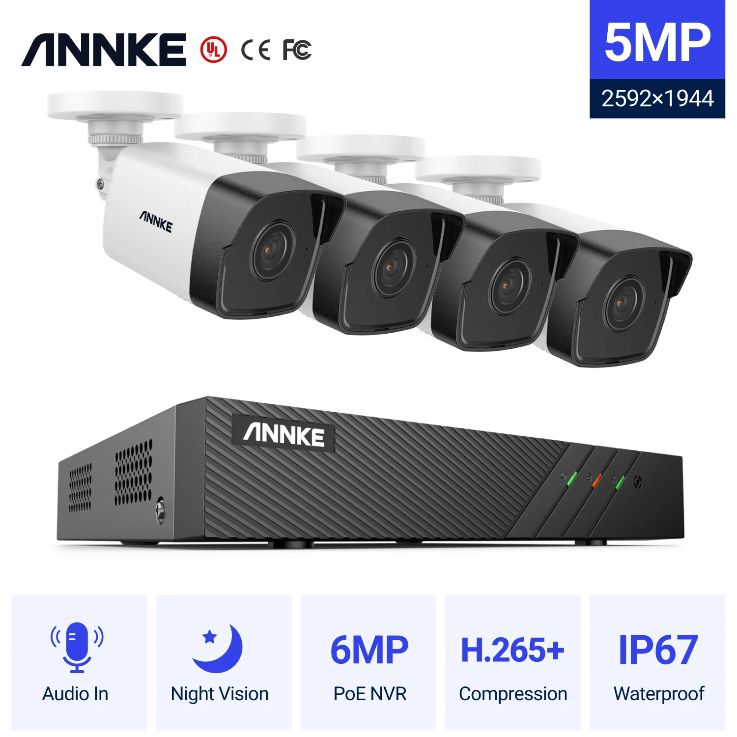 ANNKE-5MP-H-265-Super-HD-PoE-Network-Video-Security-System-4pcs ...