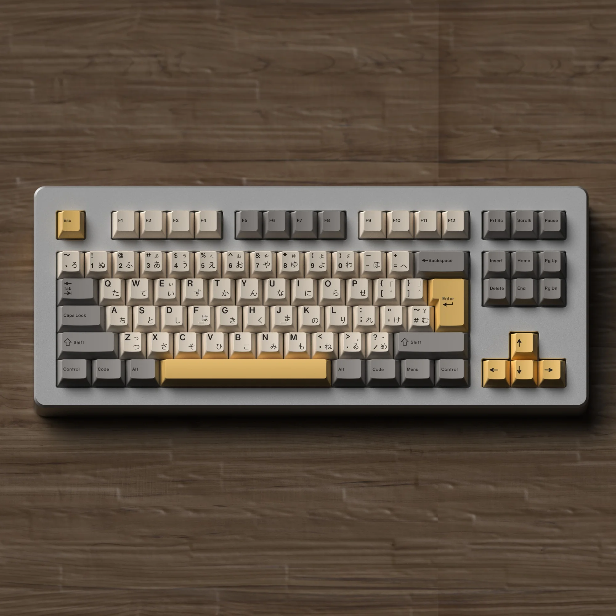 Desert Milk Gray Yellow Japanese PBT Cherry Profile Custom Keycaps For ...