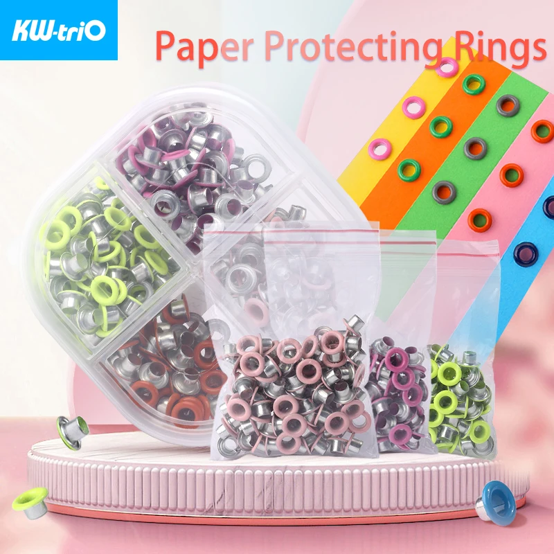 Kw-trio Paper Protecting Rings Round Hole Metal Rings Round Hole Paper ...