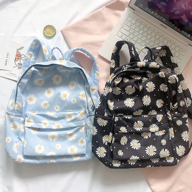 Simple-Daisy-Design-Oxford-Korea-Style-Women-Backpack-Fashion-Girls ...