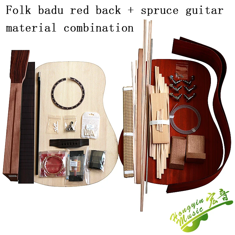 41-inch-All-single-wooden-guitar-material-accessories-set-AfricanPadauk ...