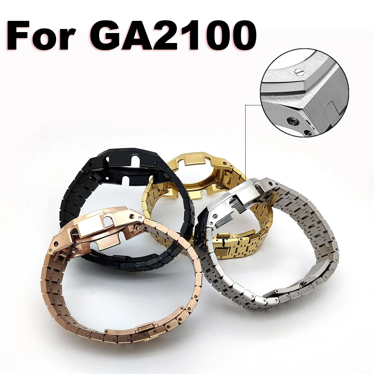Buy GA2100 Metal Watch Strap Mod for CasiOak 3rd Generation GA2110 ...