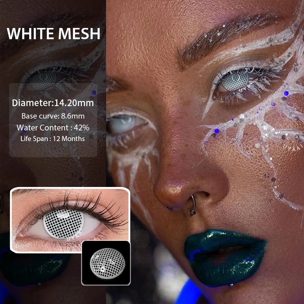 White Mesh Contacts