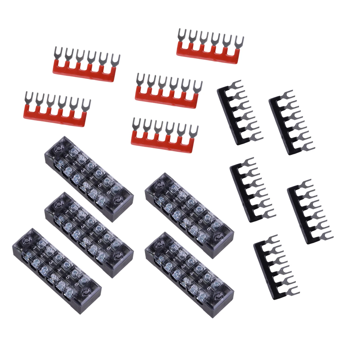 5-Sets-15A-600V-Car-Auto-Marine-Power-Distribution-Bus-Bar-Dual-Row-6 ...