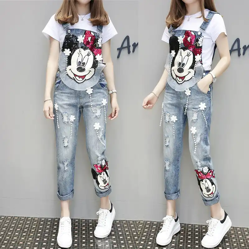 Venta > pantalon vaquero mickey mujer > en stock