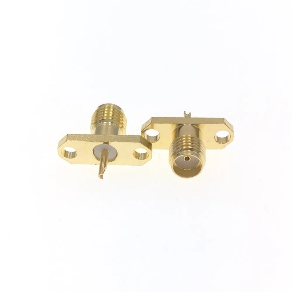 Sma Female Panel Mount Connector With 2 Holes - Connectors - AliExpress