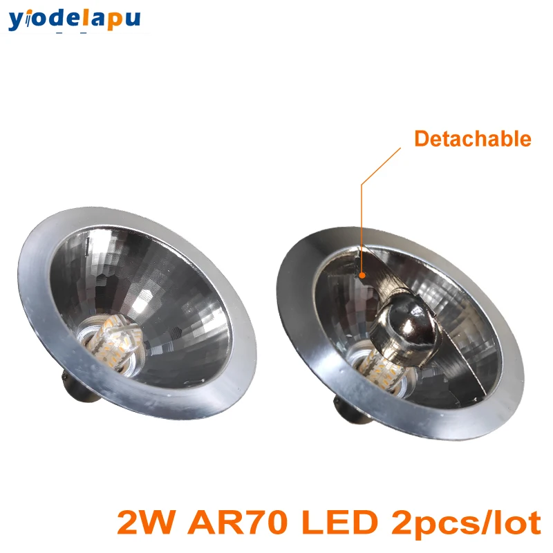 2PCS 2W AR70 Led Cup BA15D Refletor led Focos led LED Spotlight AC ...