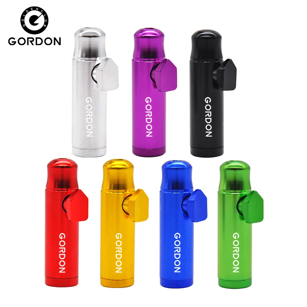 Gordon Aluminum Round Bullet Sniffer Snorter Dispenser Powder Boxes ...