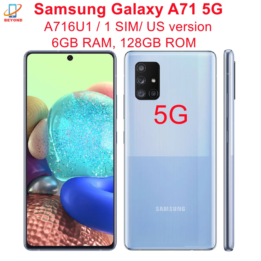 Samsung Galaxy A71 5G A716U1 6.7" 6GB RAM 128GB ROM Exynos Octa Core 4 ...
