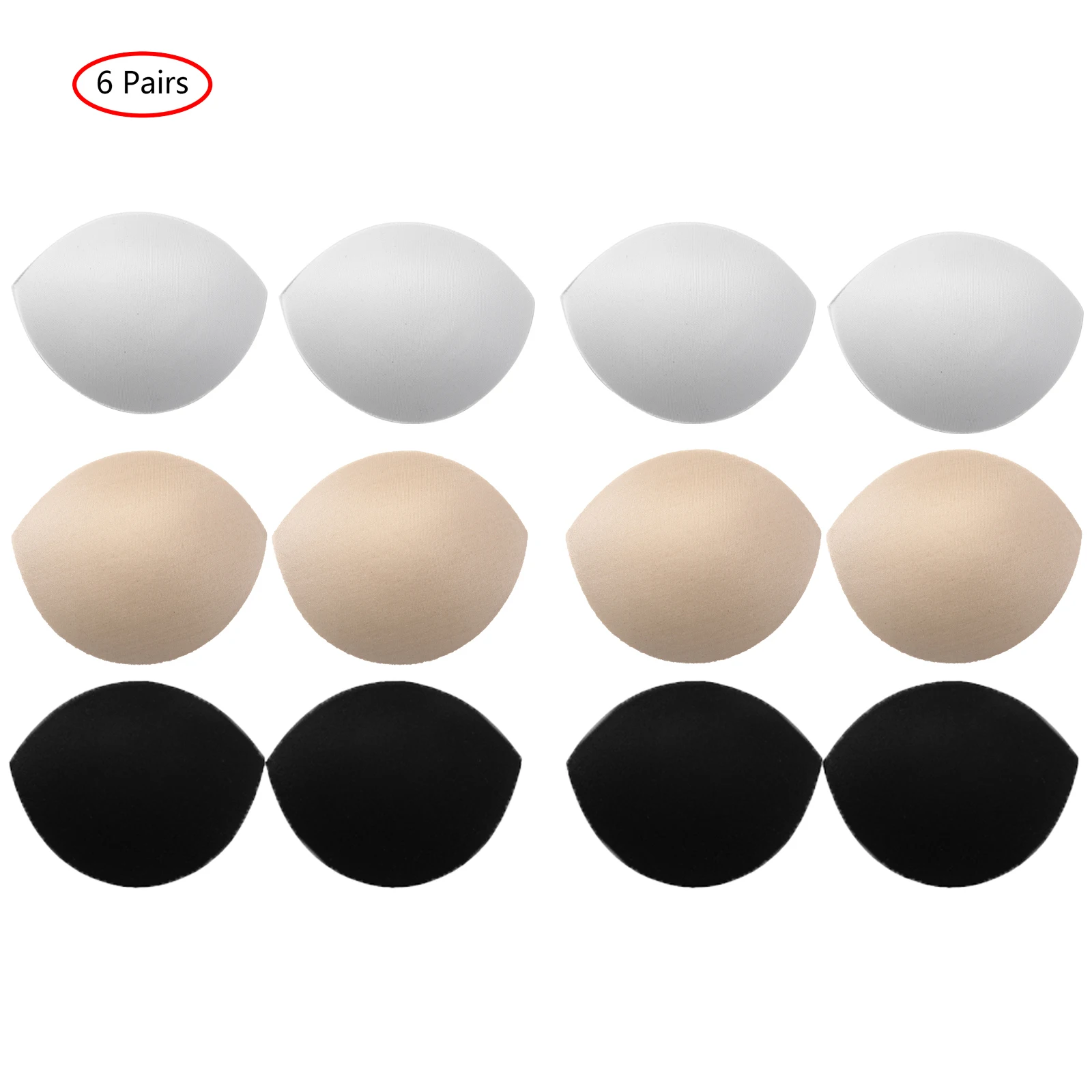6-Pairs-Sponge-Bra-Pads-Removable-Push-Up-Breast-Enhancers-Cups-Insert ...