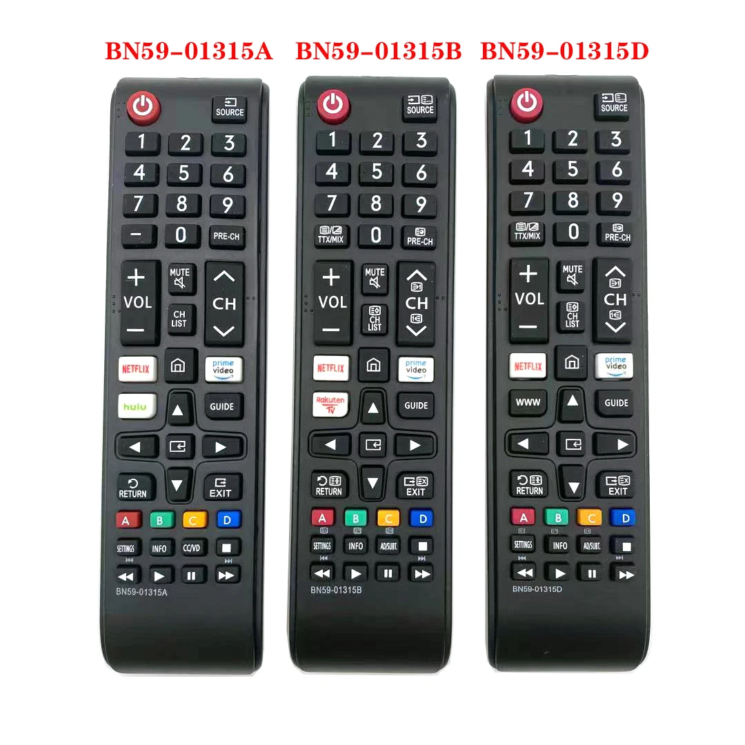 Universa Bn59-01315a Bn59-01315d Bn59-01315b Tv Remote Control With Netflix Prime Video Rakuten ...