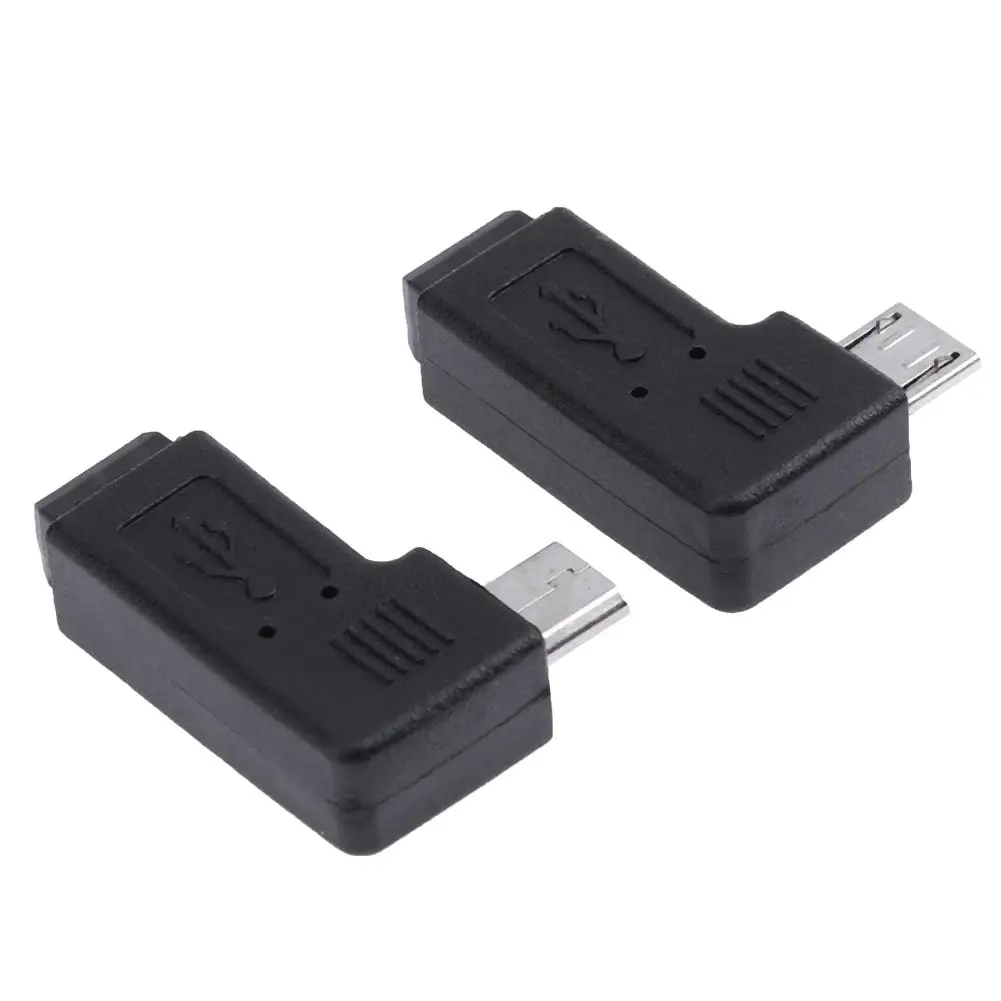 2pcs 90 Degree Mini USB Female to Micro USB Male Adapter Connector ...