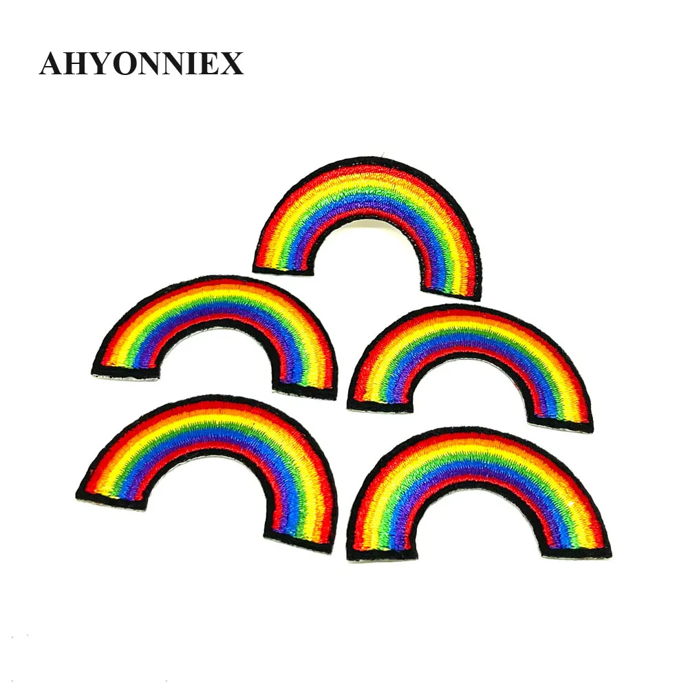 Cheap 5PCS Small Rainbow Embroidered Patch for Clothes Iron On Patch ...