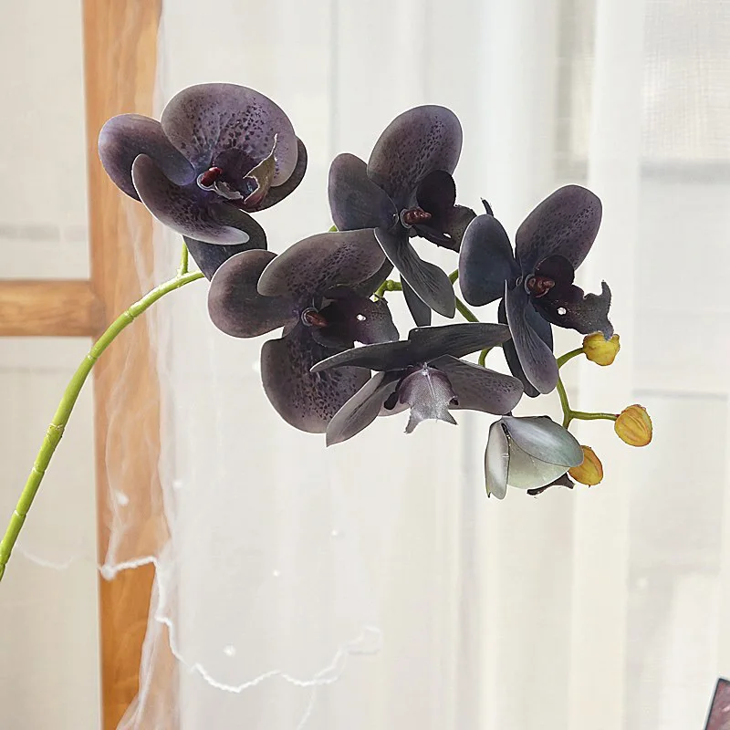 Artificial Flowers Orchids Real Touch | Plastic Living Room Decoration ...