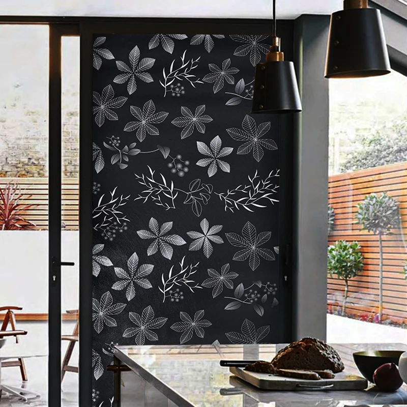 Width 30/45/50/60/70cm shading black self-adhesive paper opaque glass ...