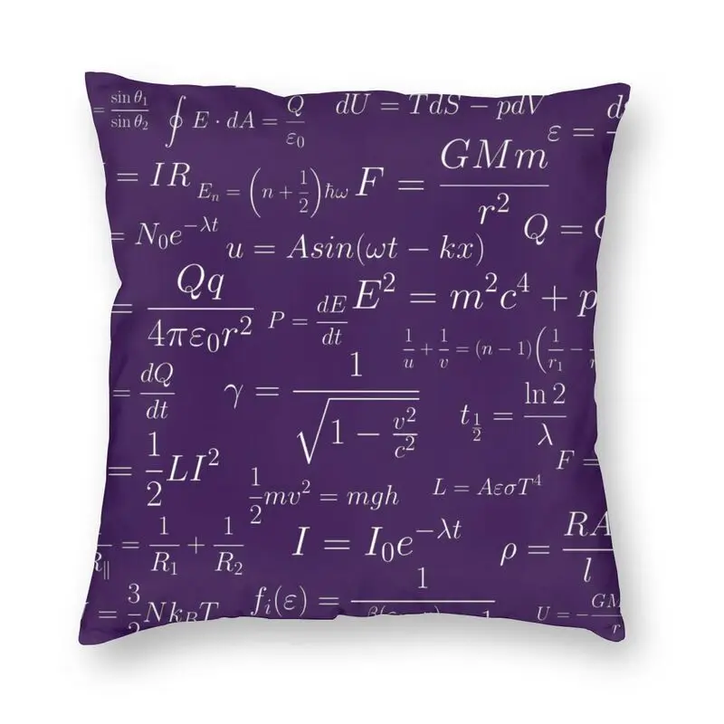 Physics-Equations-Cushion-Cover-Two-Side-3D-Printing-Science-Math-Geek ...
