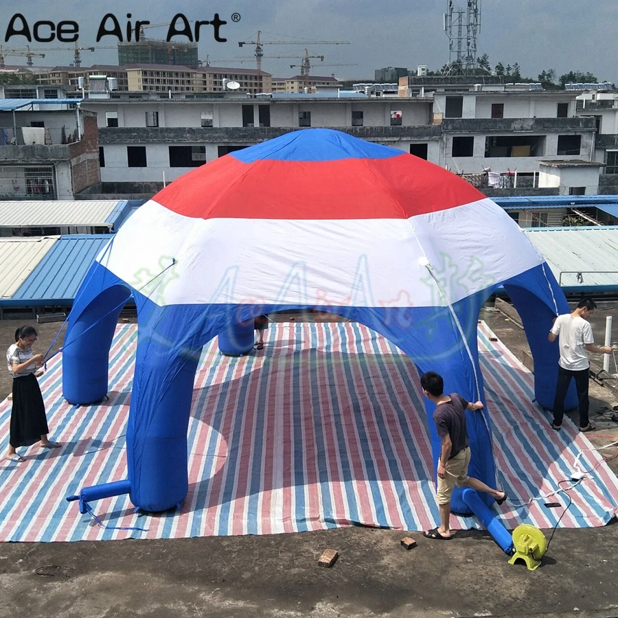 7 m x 4m diameter Portable Multi color inflatable spider dome canopy ...