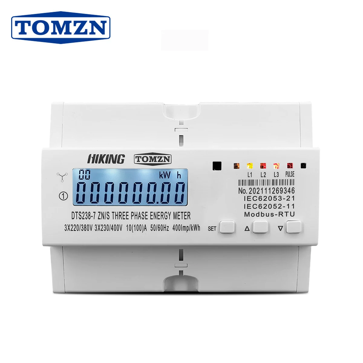 3-phase-Din-rail-KWH-Watt-hour-energy-meter-3-220V-380V-400V-50Hz-60Hz ...