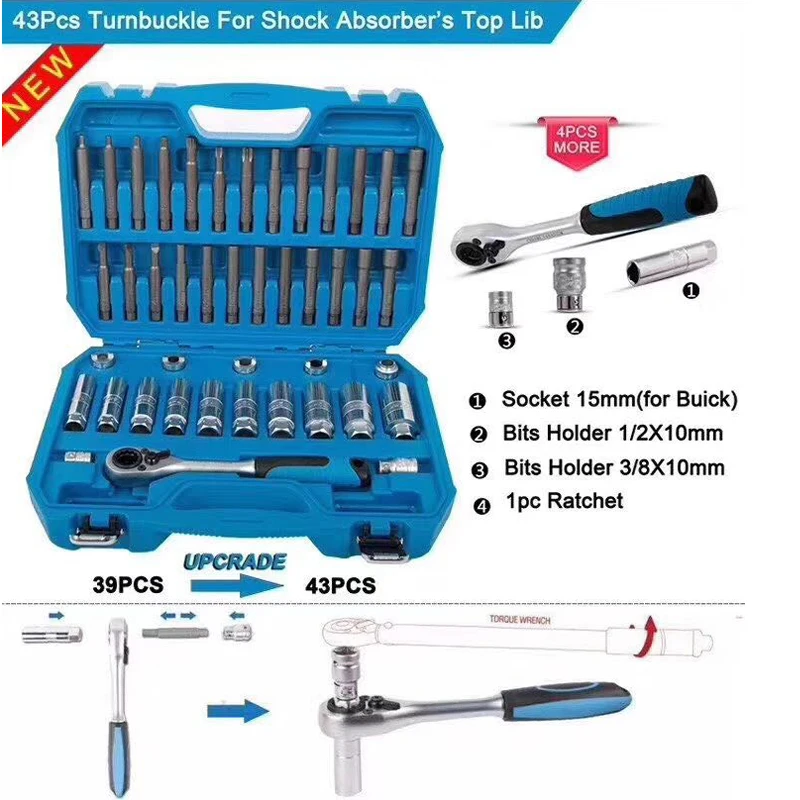 MR CARTOOL 43pcs Steering Hub Suspension Shock Absorber Strut Nut ...