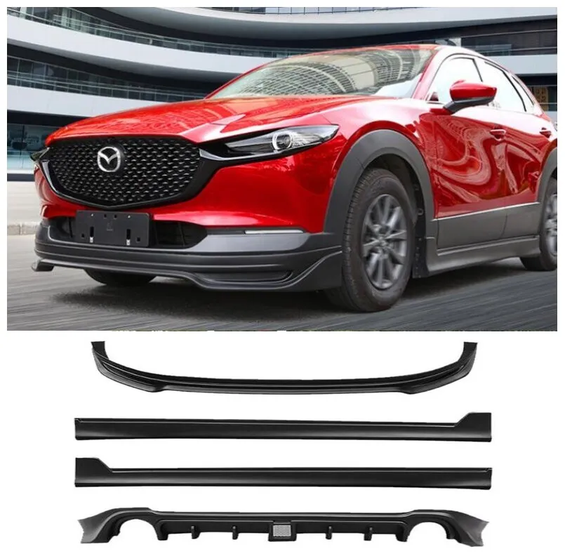 High Quality ABS Black Front Lip + Rear Diffuser + Spoiler + Side Skirt ...