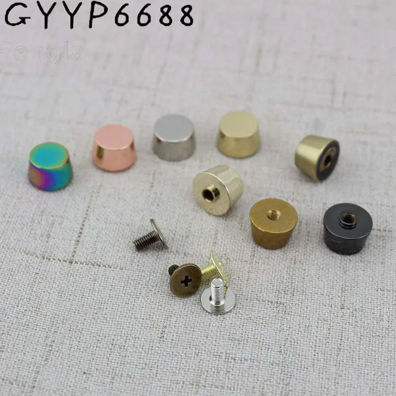 10-30-100pcs 8 Colors 11*9mm Rose Gold Copper Solid Rivets Fasteners ...