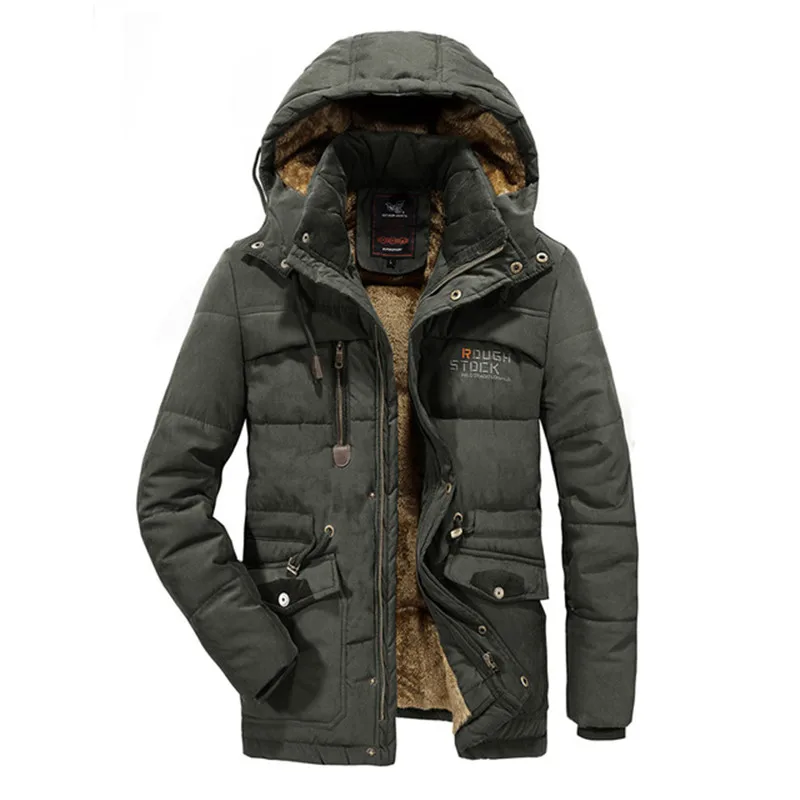 Plus Size 7xl 8xl Men Winter Jacket Fashion Thick Warm Fleece Hooded ...