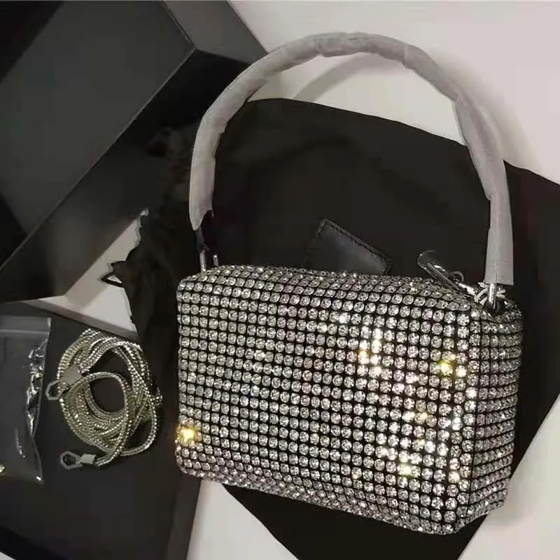 2021 Rhinestone Bag Biling Flashing Diamond Full Mini Bags New Luxury ...