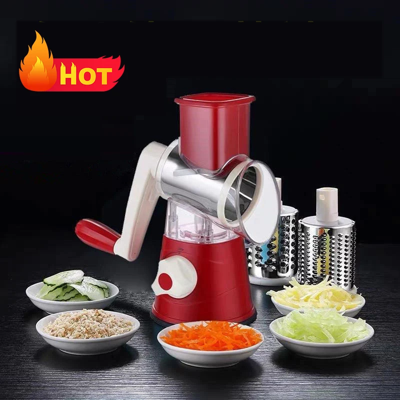 Multifunctional Hand Operated Vegetable Cutter 3 In 1 Drum Potato ...