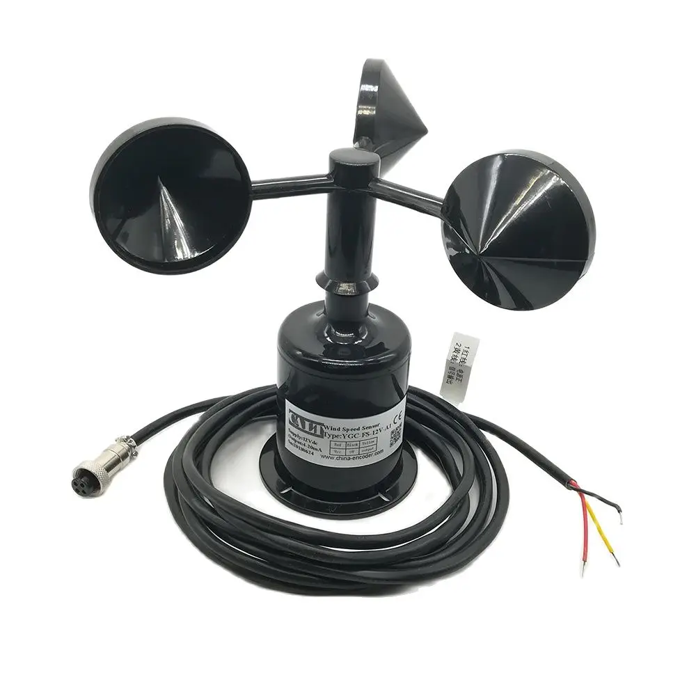 Ygc-fs 3 Cup Anemometer Wind Speed Sensor Gauge Measurement Analog Pulse Or Rs485 Output - Level ...