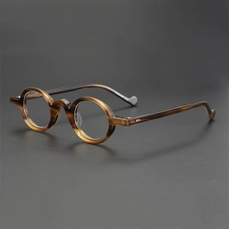 Acetate Small Round Glasses Men Retro Vintage Square Eyeglasses Frame ...