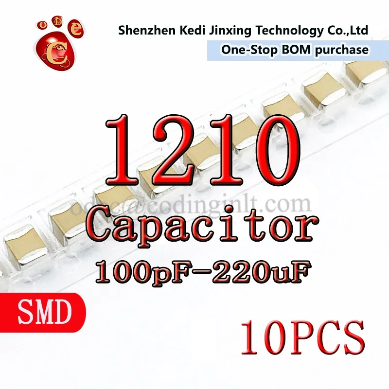 1210 SMD Capacitor 100p-220u 330p 470p 1n 2.2n 2.7n 6.8n 10n 22n 33n ...