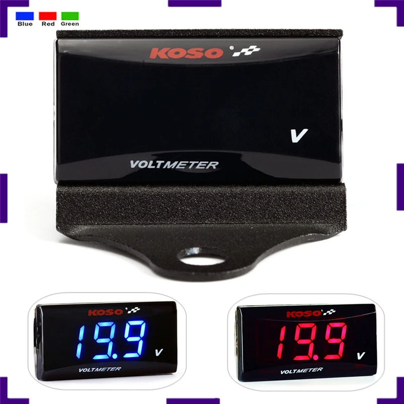 Motorcycle Mini Voltage Meter Voltmeter for DC 9V LED Digital Display ...