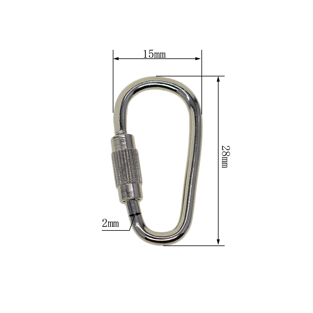 20 Pieces Mini Steel Screw Carabiners Climbing Carabiners Aluminum ...
