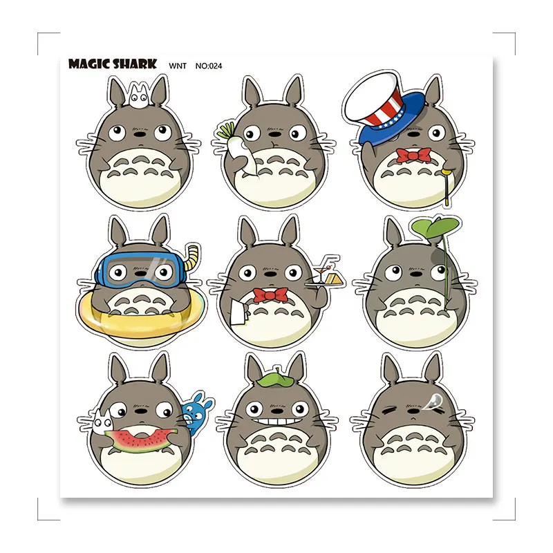 Magic Shark 3M Pikachu Mario Rabbit Naruto Butterfly Pokemon Sticker ...