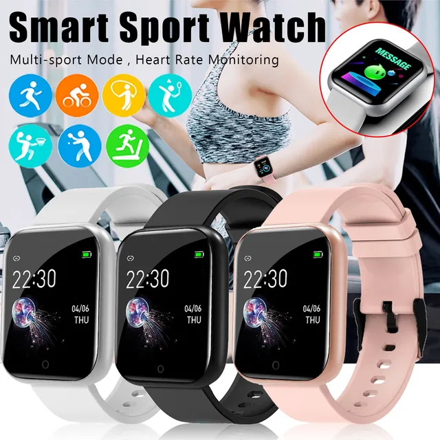 2021 Smart Watch Men I5 Heart Rate Blood Pressure Smart Clock Women ...