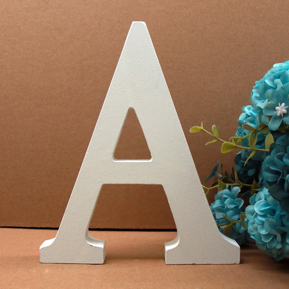 Home Decor White Wooden Letter | Decorative Letters Large Names - 1pcs ...