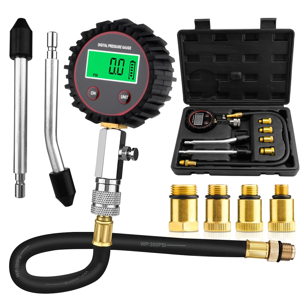 Compression-Tester-Automotive-Digital-Compression-Gauge-200-PSI-for ...