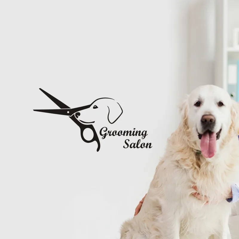 Grooming Dog Salon Decal Pet Shop Wall Sticker Posters Vinyl Art Decals ...