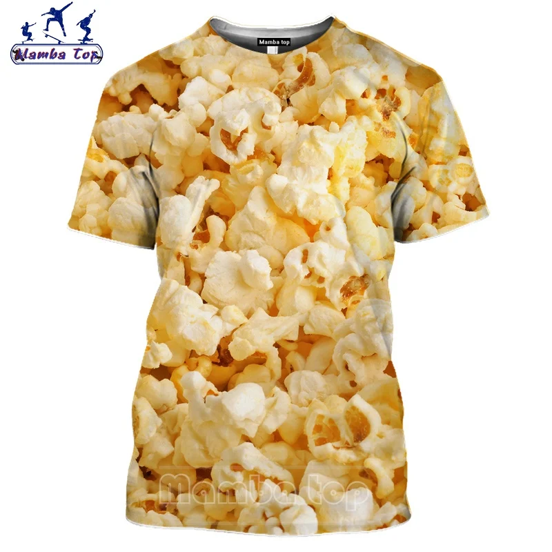 Mens Shirt Popcorn | Shirt Print Corn | Popcorn Shirt Fashion | Popcorn ...