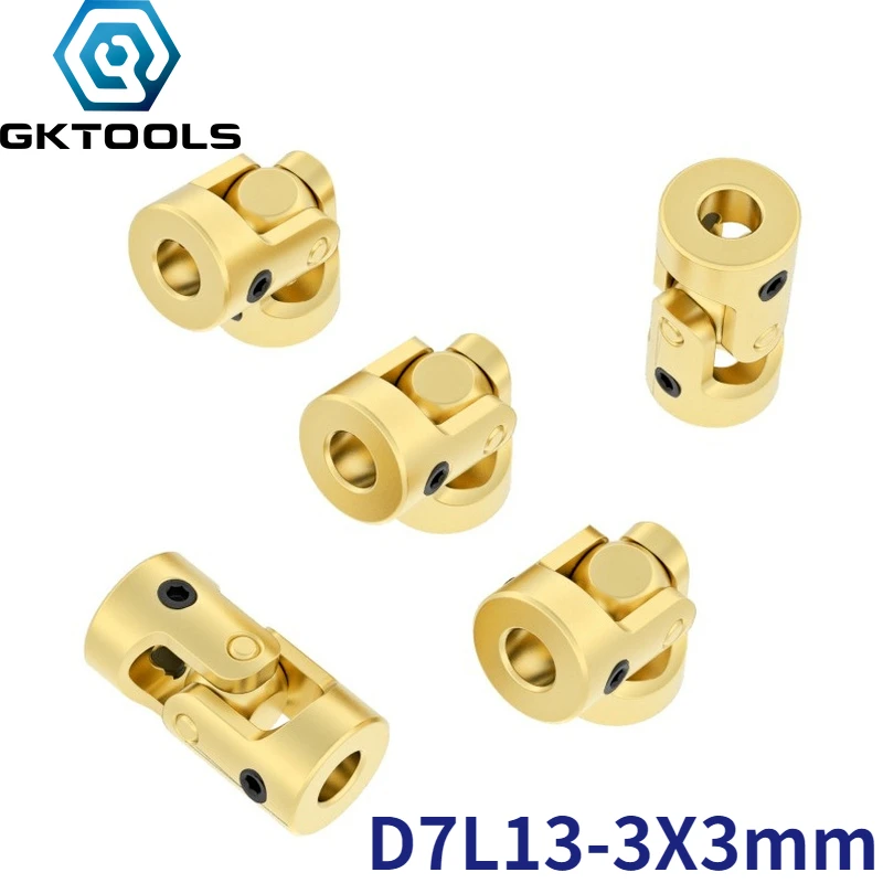 GKTOOLS Mini Coupling Brass Universal Joint 3mmx3mm Diameter 7mm Length ...
