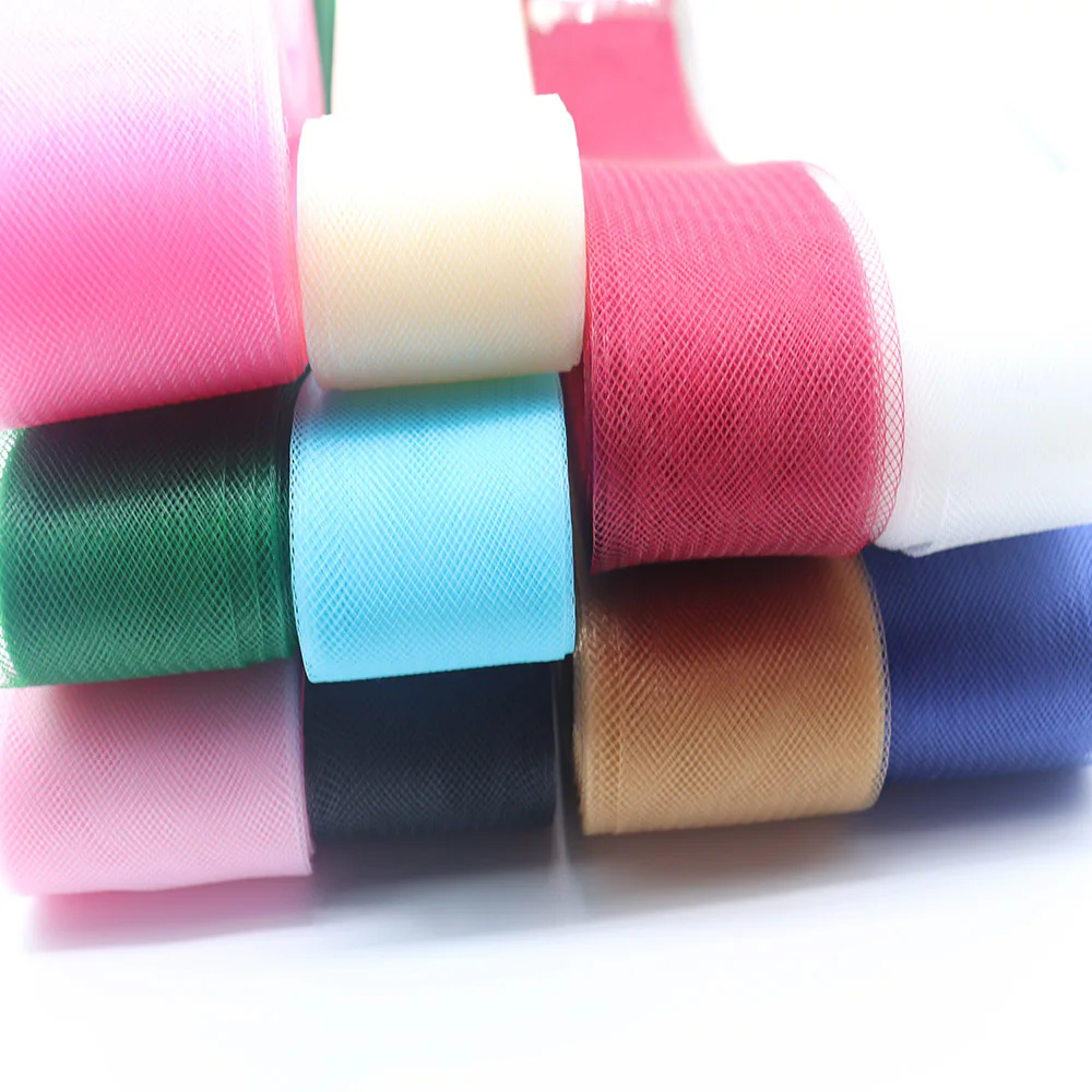 6cm-Soft-Polyester-Mesh-Ribbon-Flat-Plain-Crinolines-Braid-With ...
