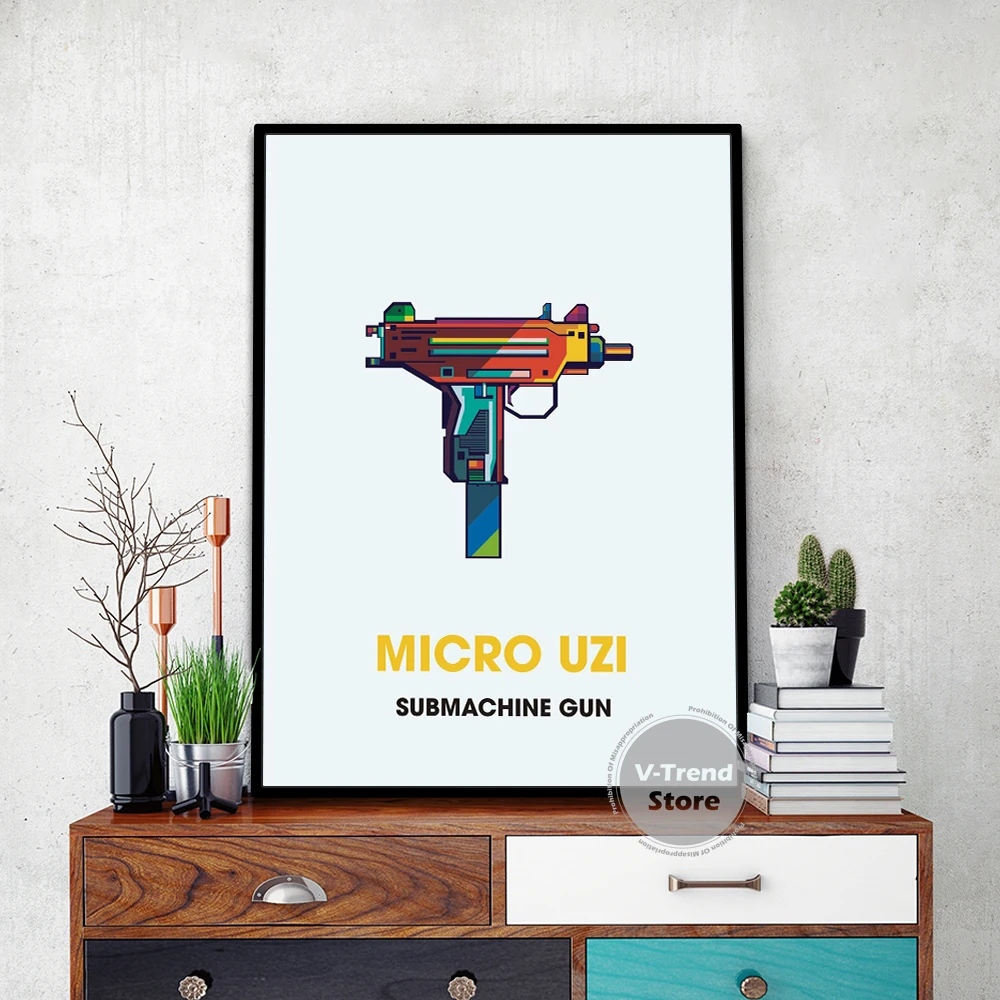 World Famous Gun MICRO UZI / Submachine Gun Posters Military Fans ...