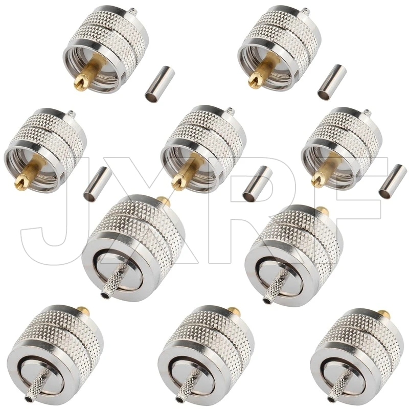 10pcs Pl259 Uhf Male So239 Plug Crimp For Rg174 Rg179 Rg316 Rg188 ...