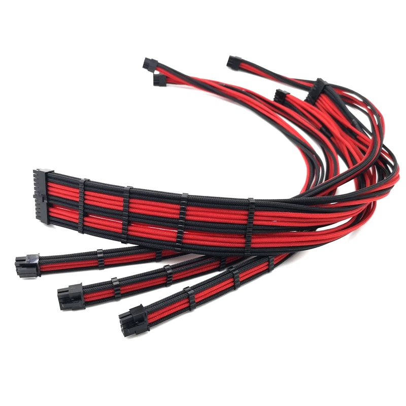 Angitu Premium Diy Sleeved Modular Psu Power Cable Kit For Seasonic ...
